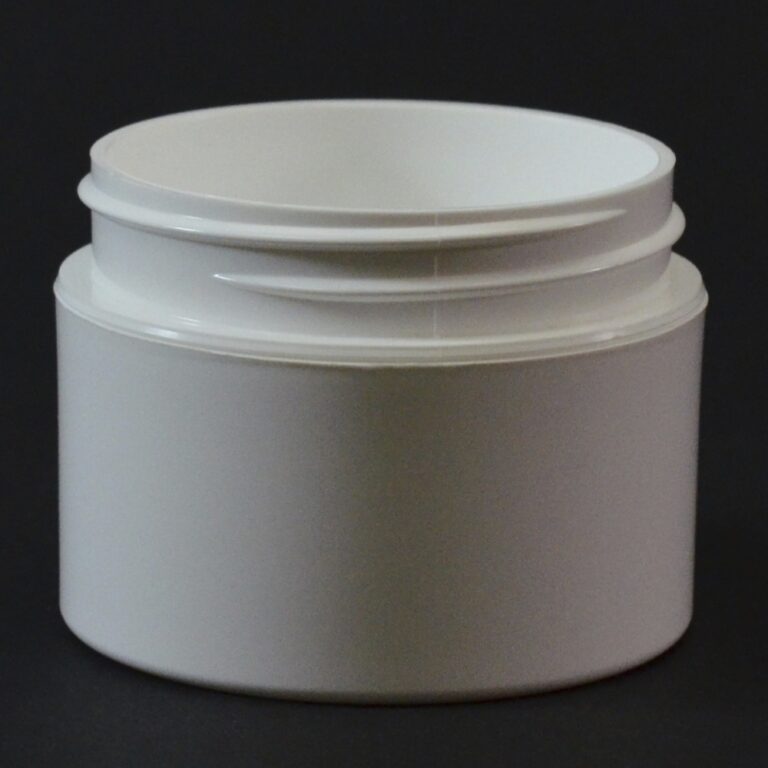 1 oz 53/400 Double Wall Straight Base White PP Jar - PackagingBuyer